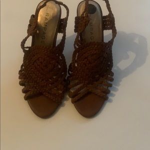 Rampage | Shoes | Rampage Brown Woven Heels | Poshmark